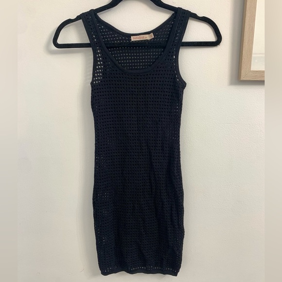 Paradise | Swim | Mesh Beach Cover Up Body Con Dress In Black | Poshmark